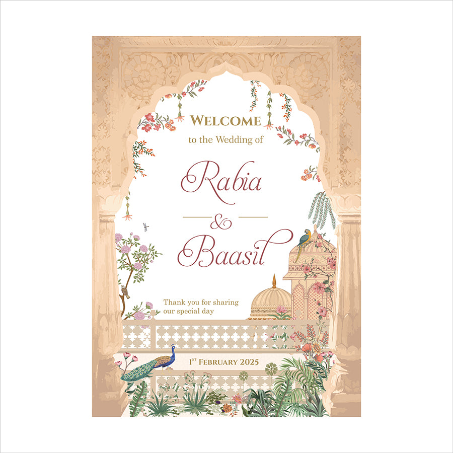 2059 Portrait Personalised Wedding Welcome Poster – A1 Welcome Board – Shadicards.Com