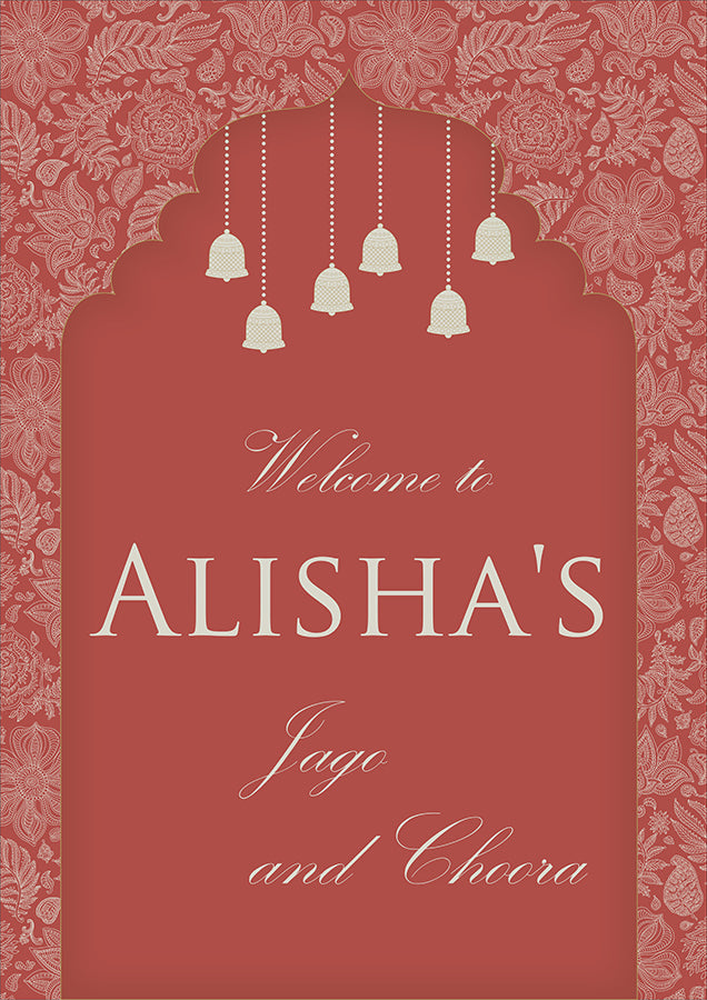 2063 Portrait Personalised Wedding Welcome Poster – A1 Welcome Board – Shadicards.Com