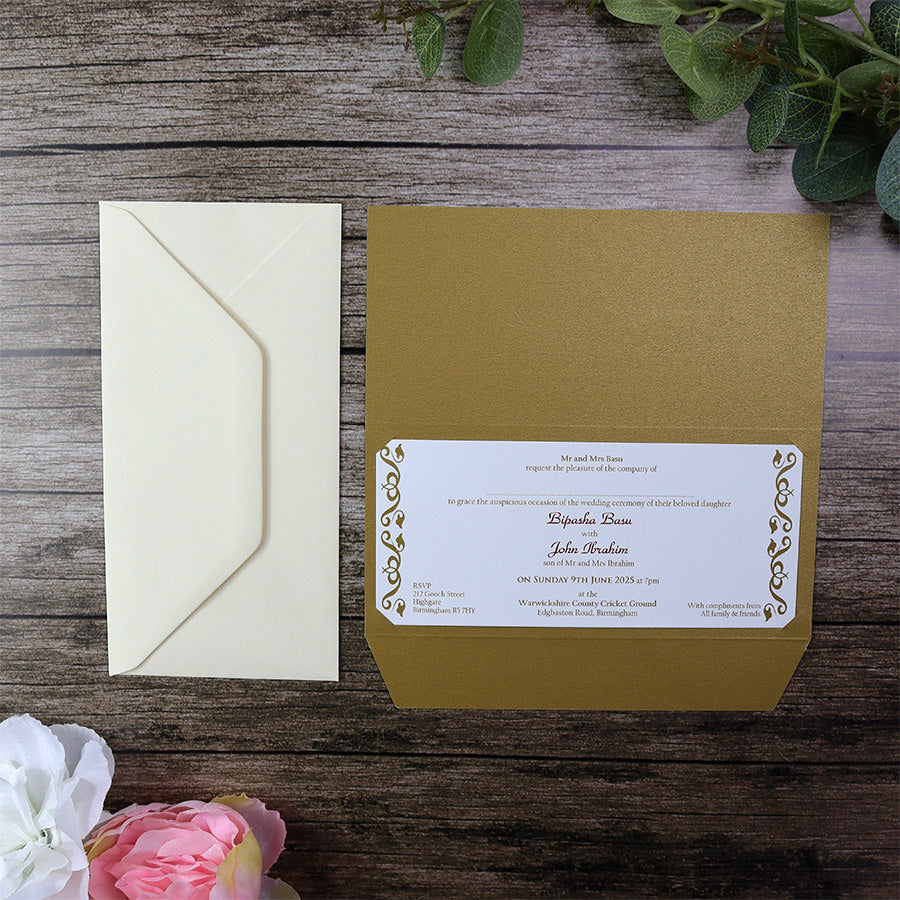 ABC 330 WI Dark Gold Invitation – Shadicards.Com