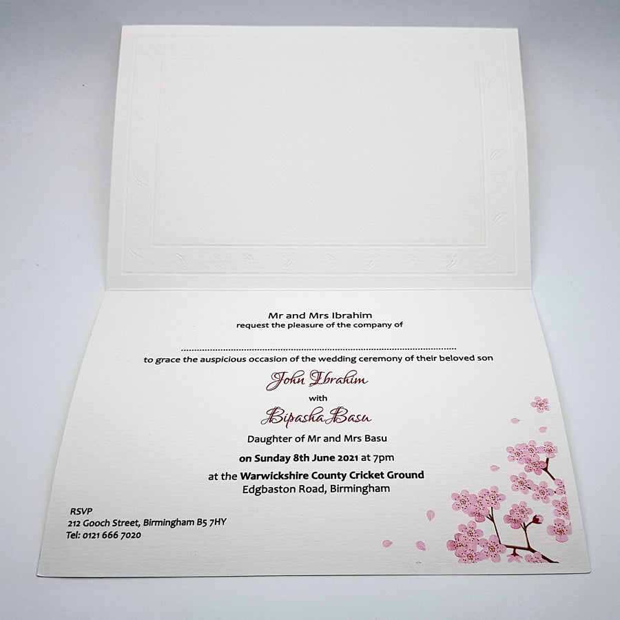 Panache 3077 - 203 Floral Invitation – Shadicards.Com
