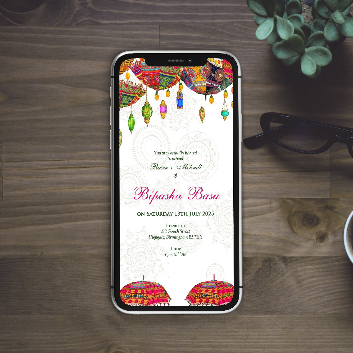 Paperless Digital Mehndi/ Dholki / Sangeet Invitation 318 – Shadicards.Com