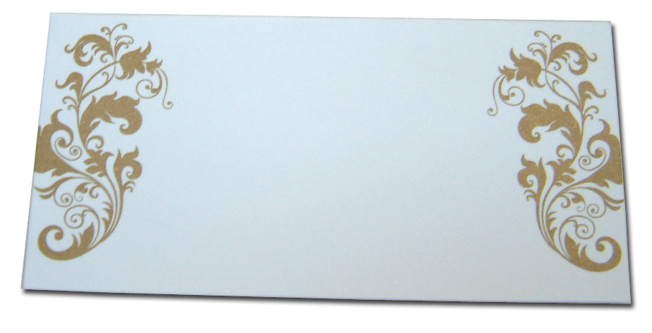 PL10 Gold filigree table place cards – Shadicards.Com