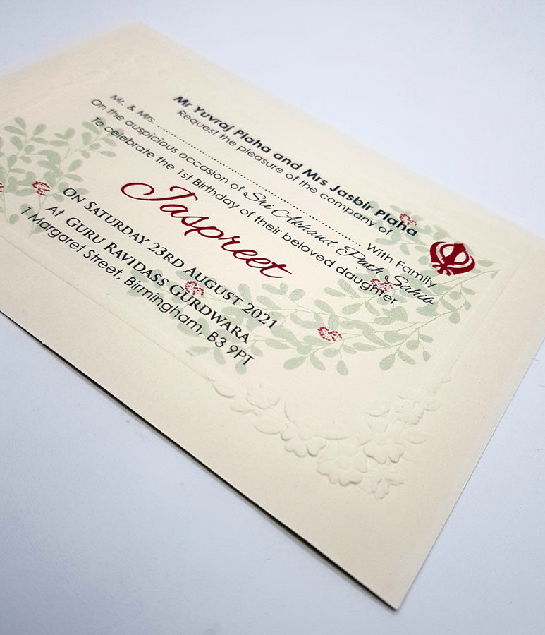 Paanache 5112 - 106 Akhand Path Invitation – Shadicards.Com