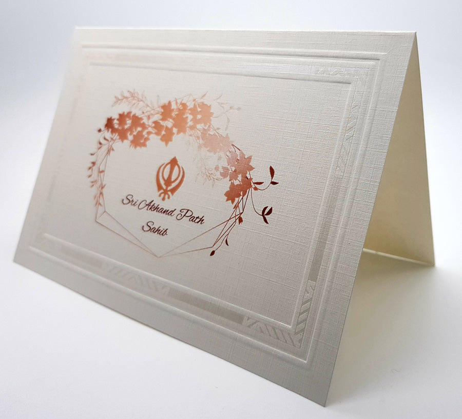Panache 823 Floral Akhand Path Invitation – Shadicards.Com