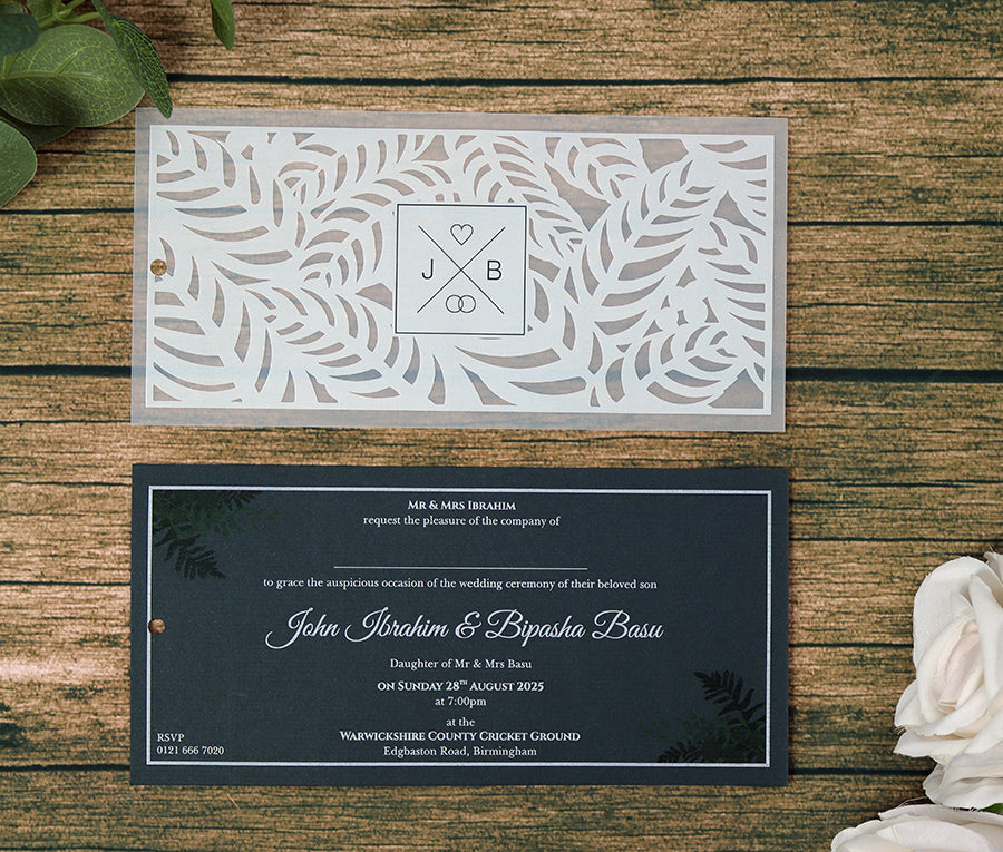 DL 1188 Vellum Wedding Invitation – Shadicards.Com