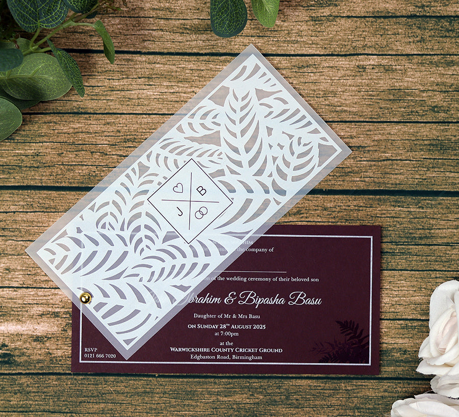 DL 1189 Vellum Wedding Invitation – Shadicards.Com