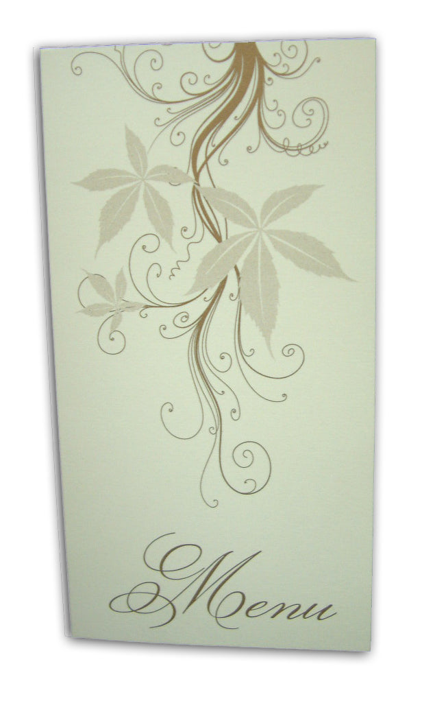 ABC 429 Elegant white and gold brown party table menus – Shadicards.Com