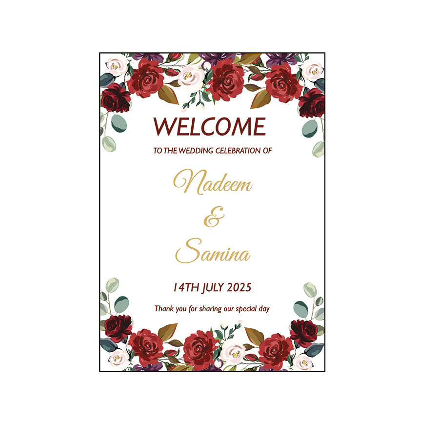 Scarlet Rose – A1 Mounted Welcome Poster – Shadicards.Com
