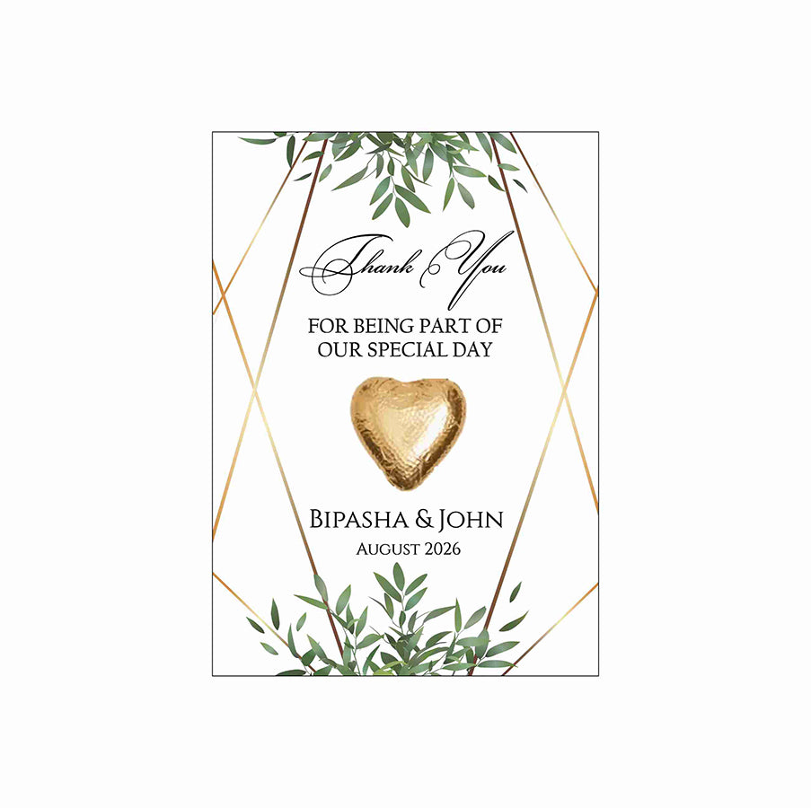 Floral Flat A6 Favour Cards FV106 – Add Your Own Chocolate Treat ...