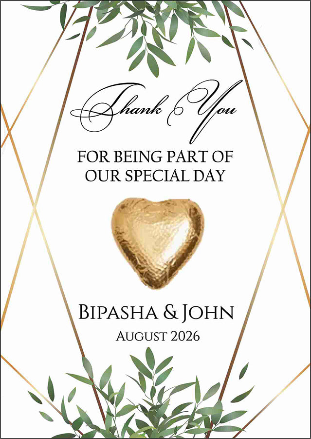 Floral Flat A6 Favour Cards FV106 – Add Your Own Chocolate Treat ...