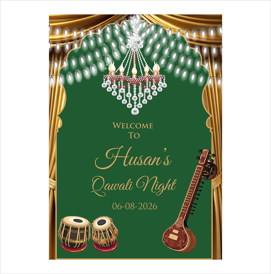 Qawwali Poster Sign 2043 – A1 Mounted Welcome Board for Qawwali Night ...