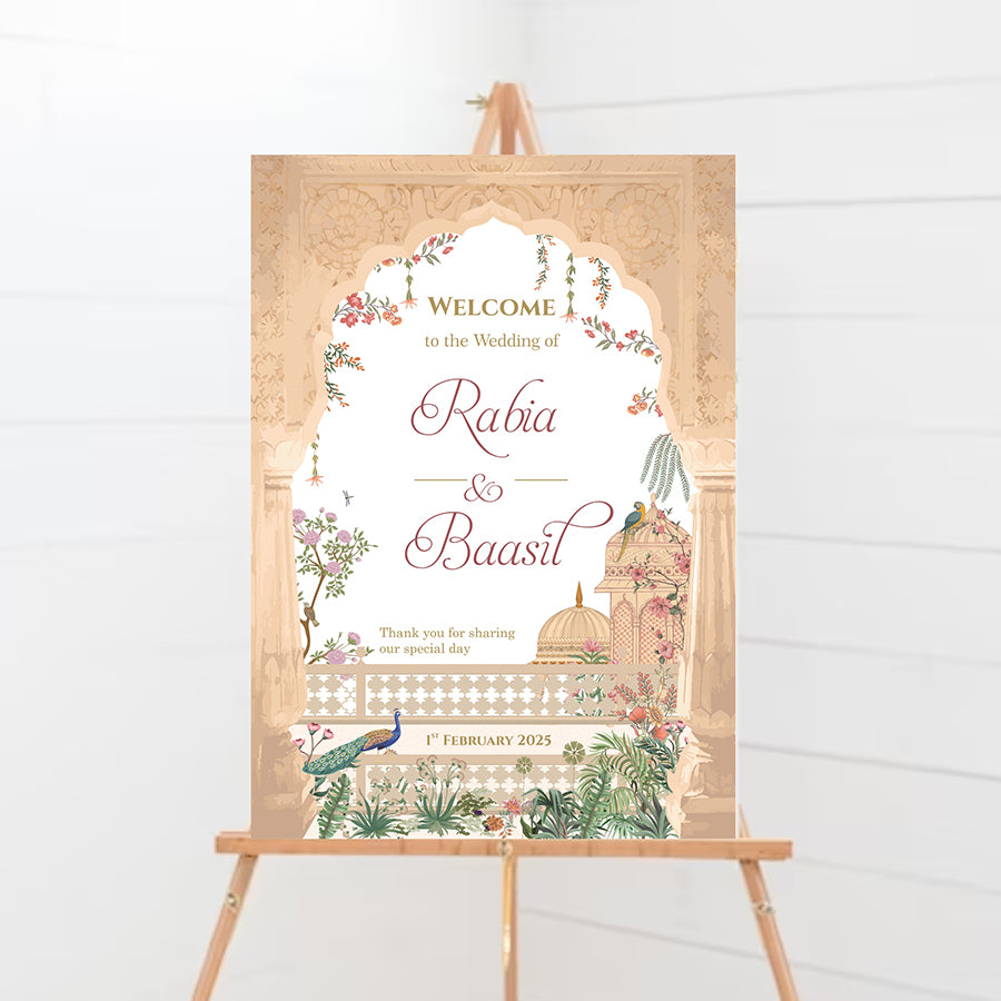 2059 Portrait Personalised Wedding Welcome Poster – A1 Welcome Board – Shadicards.Com