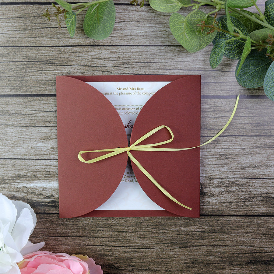 MCC Maroon Gatefold Invitation – Shadicards.Com