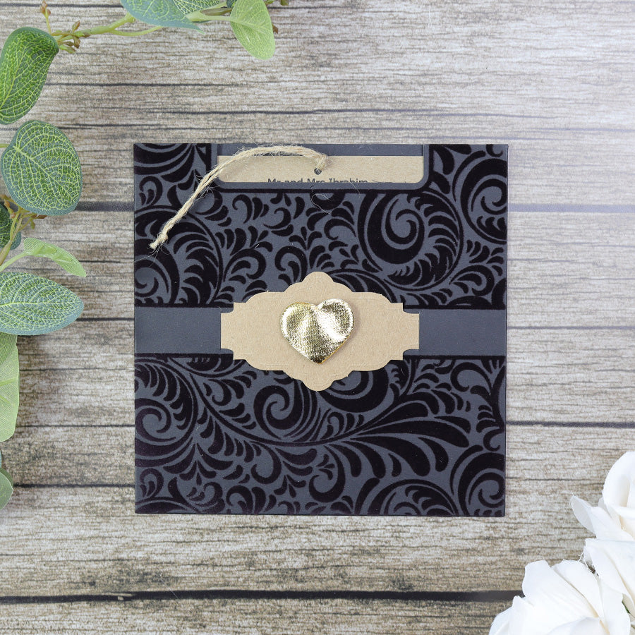 SC 5577 Hindu Velvet Pocket Invitation – Shadicards.Com