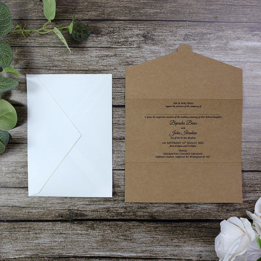 SC 6232 Rustic Islamic Bismillah Kraft party Invitation – Shadicards.Com