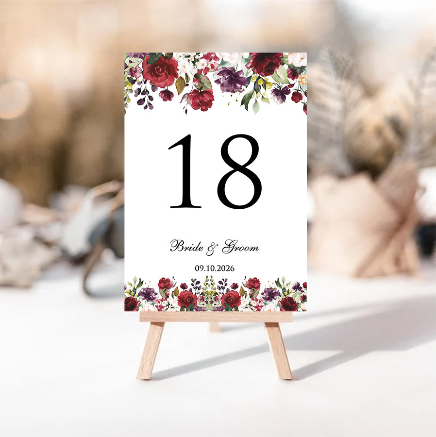 Personalized A5 Wedding Table Numbers: Tailored Elegance for Your Spec ...