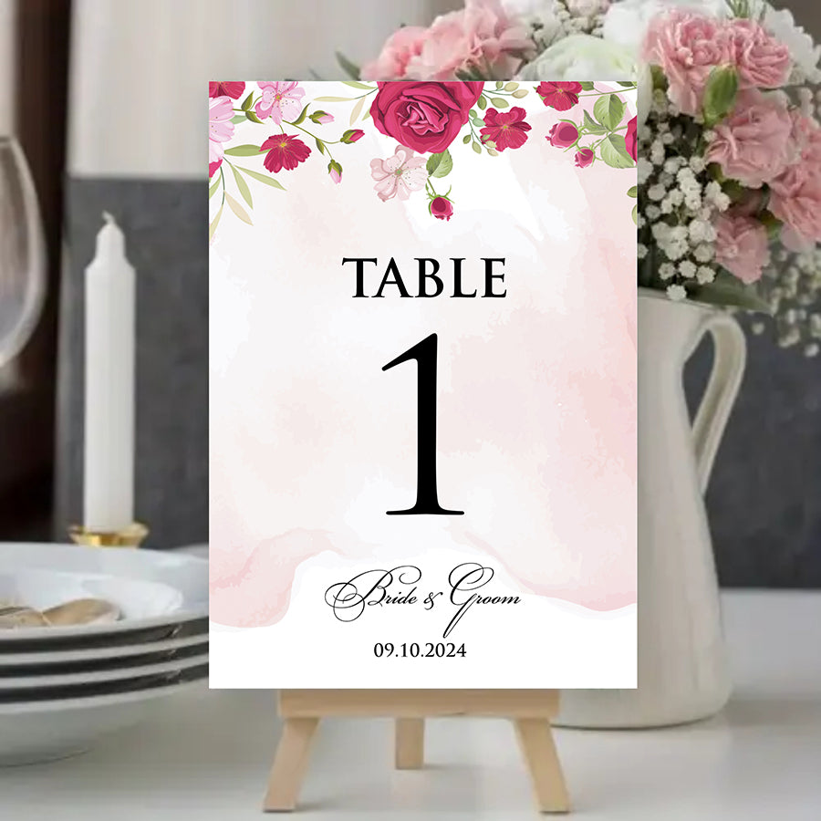 Personalized A5 Wedding Table Numbers: Tailored Elegance for Your Spec ...