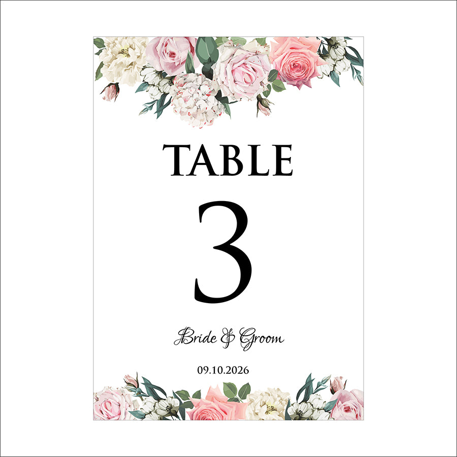 Personalized A5 Wedding Table Numbers: Tailored Elegance for Your Spec ...