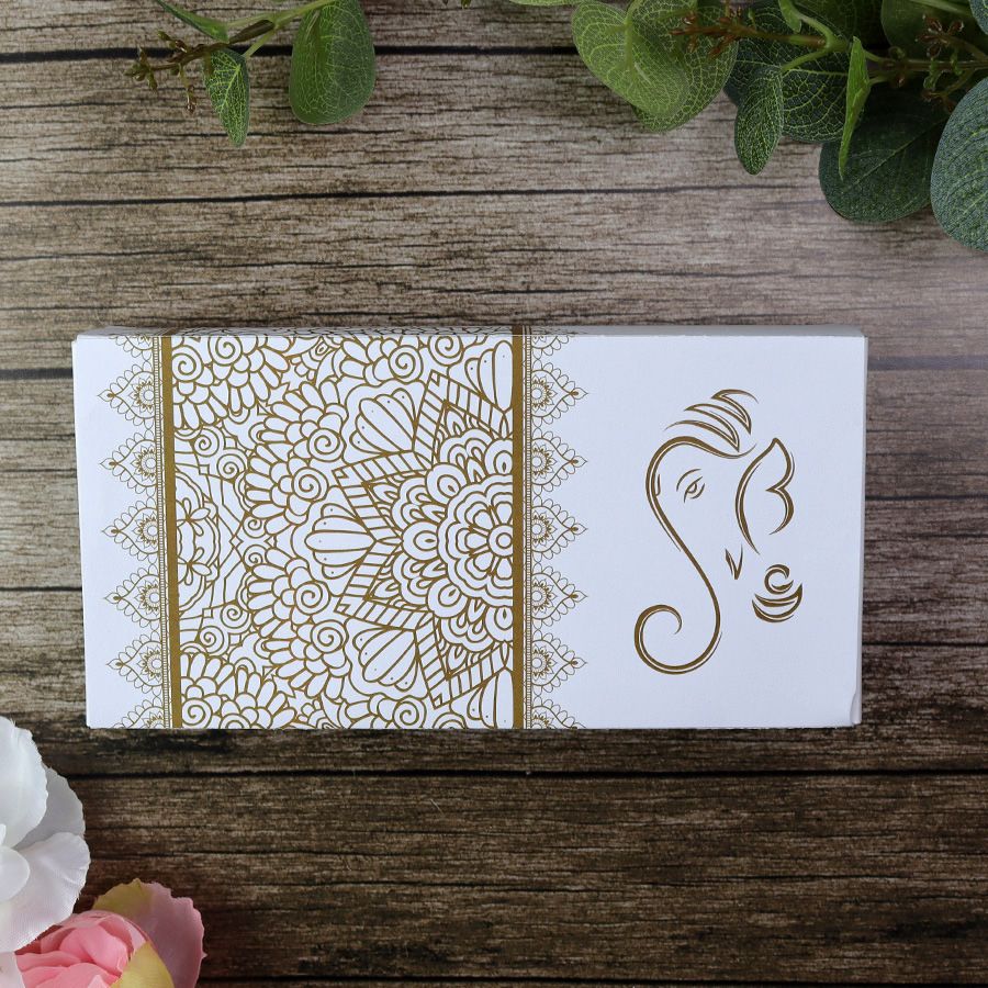 Personalized Gold Print Sweet/Mithai Box MB 101 – Shadicards.Com
