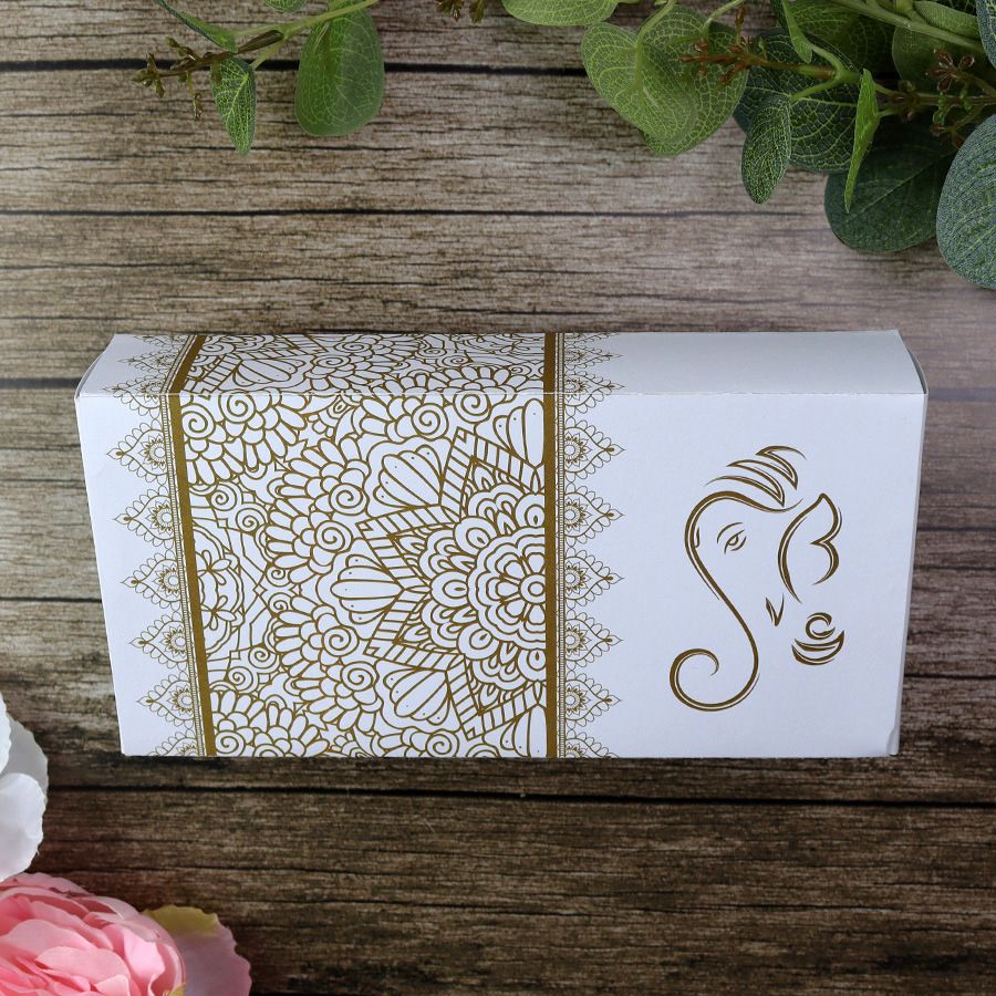 Personalized Gold Print Sweet/Mithai Box MB 101 – Shadicards.Com