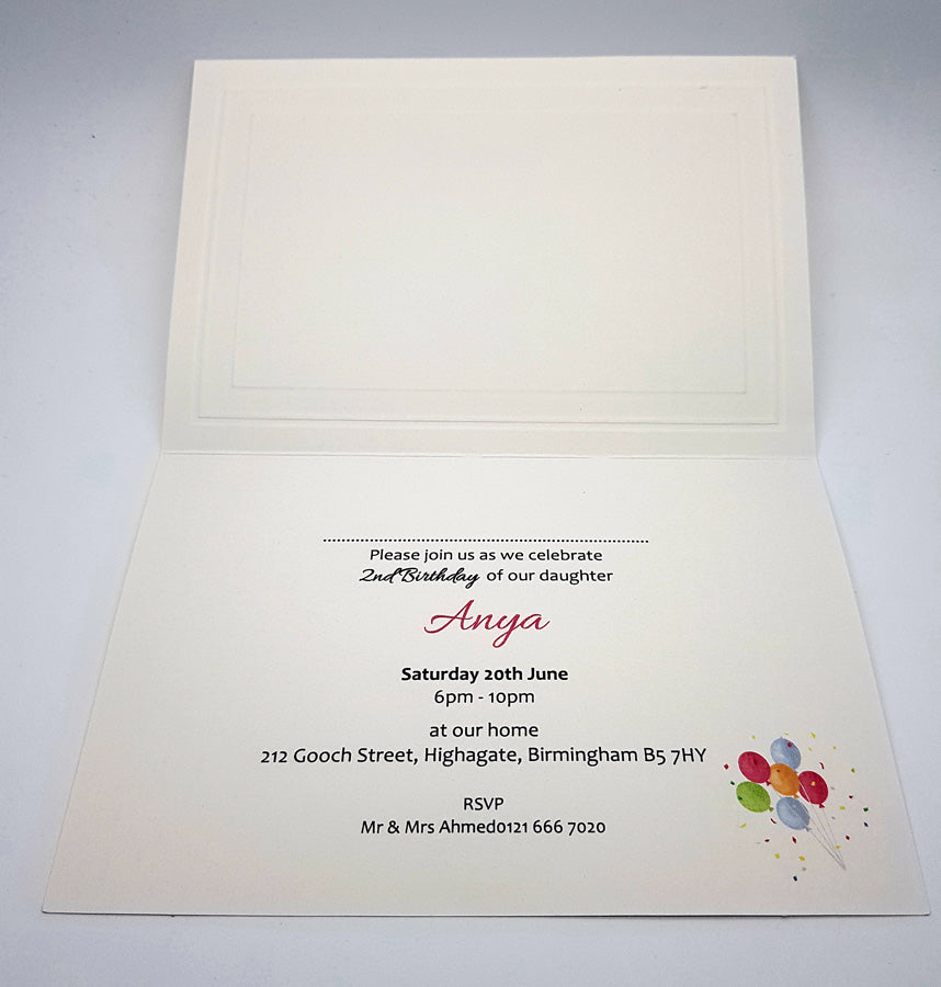 Panache 823 CBL Birthday Invitation – Shadicards.Com