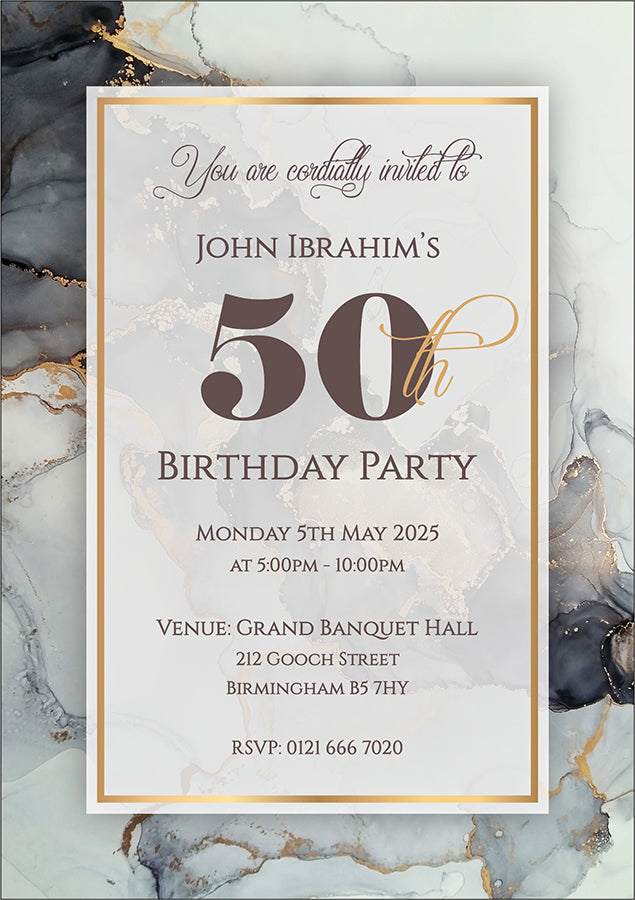 ABC 1123 A5 Birthday Invitation – Shadicards.Com