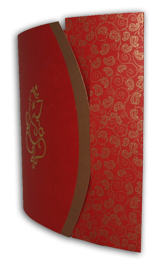 ABC 414H Red Hindu Wedding Invitations Card ABC 414H – Shadicards.Com