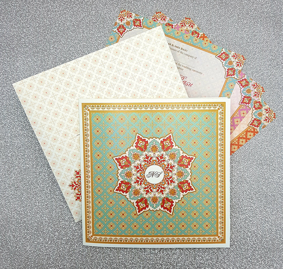 Personalised Indian wedding cards Invitation with matching envelope CL ...