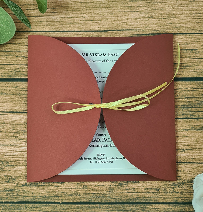 MCC Maroon Gatefold Invitation – Shadicards.Com