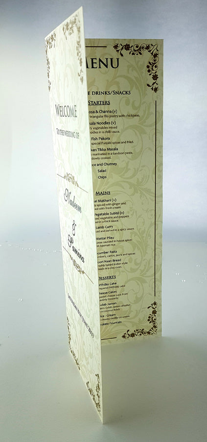 Beige Botanical Menu 101 – Shadicards.Com