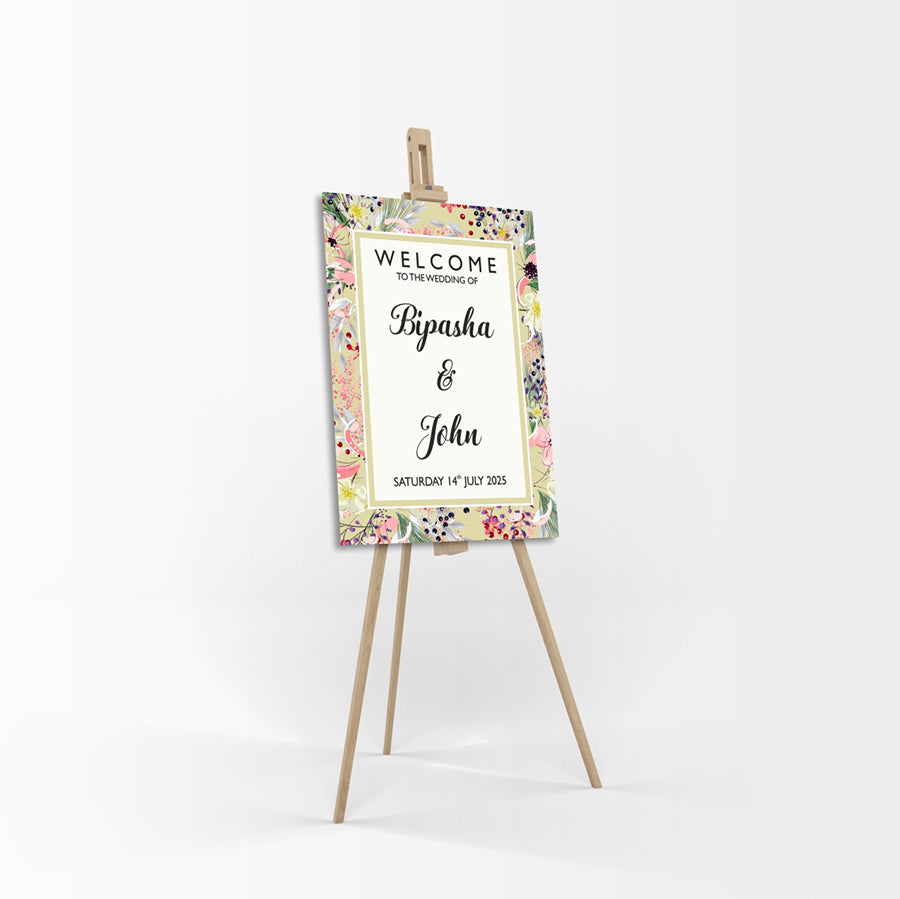 Lime Green – A1 Mounted Welcome Poster – Shadicards.Com