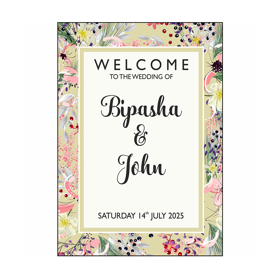 Lime Green – A1 Mounted Welcome Poster – Shadicards.Com