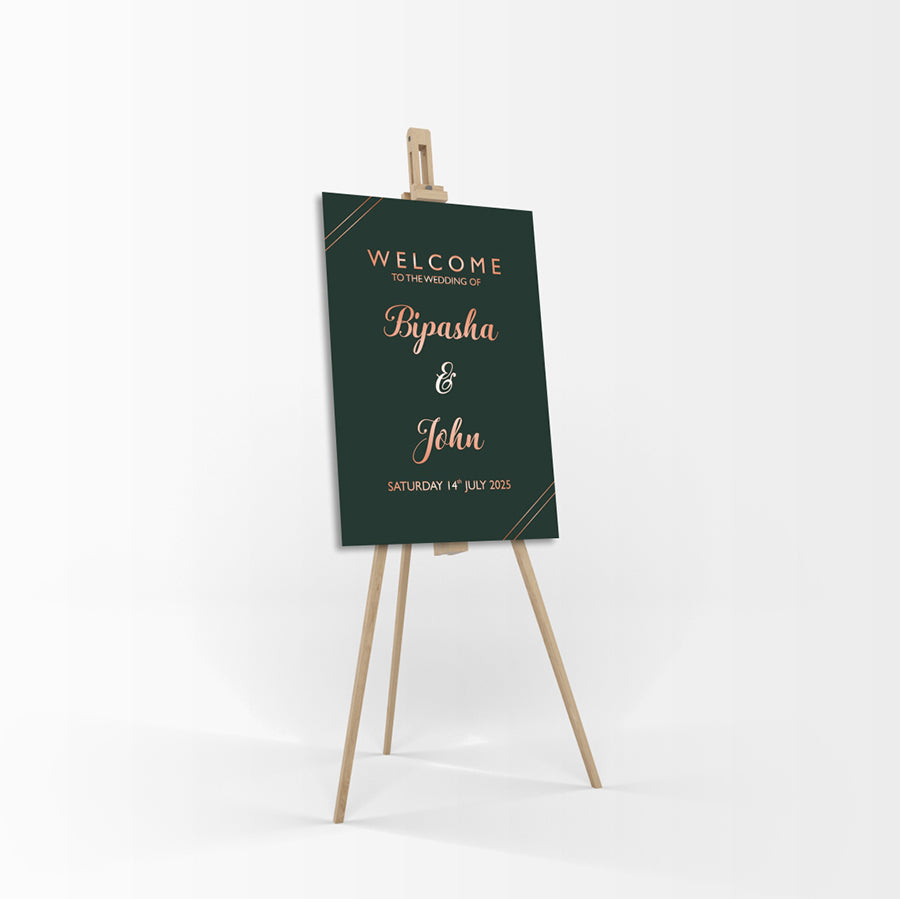 Black Minimilistic – A1 Mounted Welcome Poster – Shadicards.Com