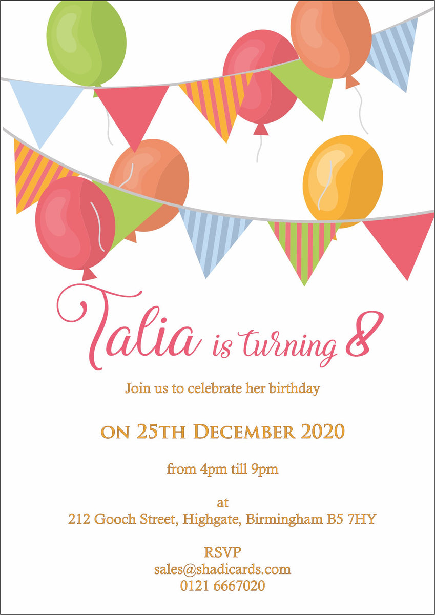 NZ 332 Birthday Invitation – Shadicards.Com