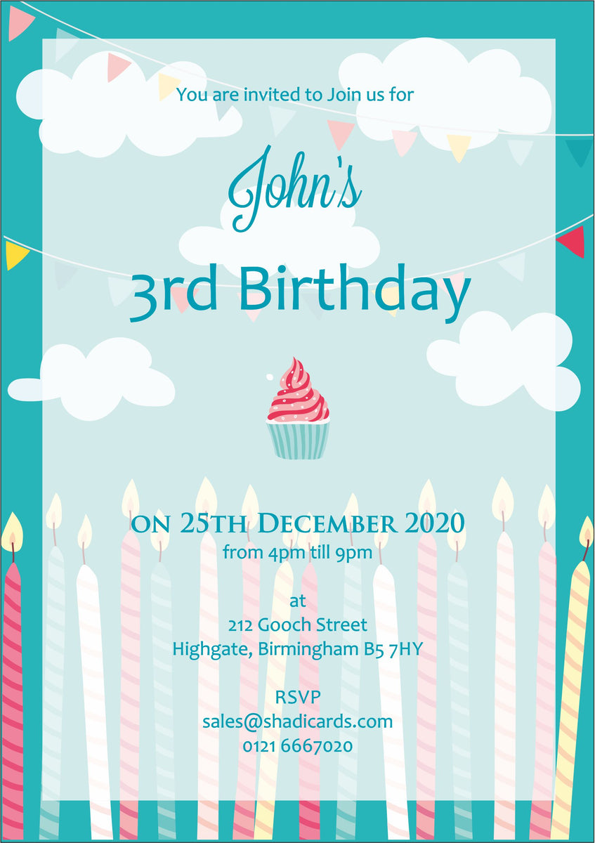 NZ 336 Birthday Invitation – Shadicards.Com