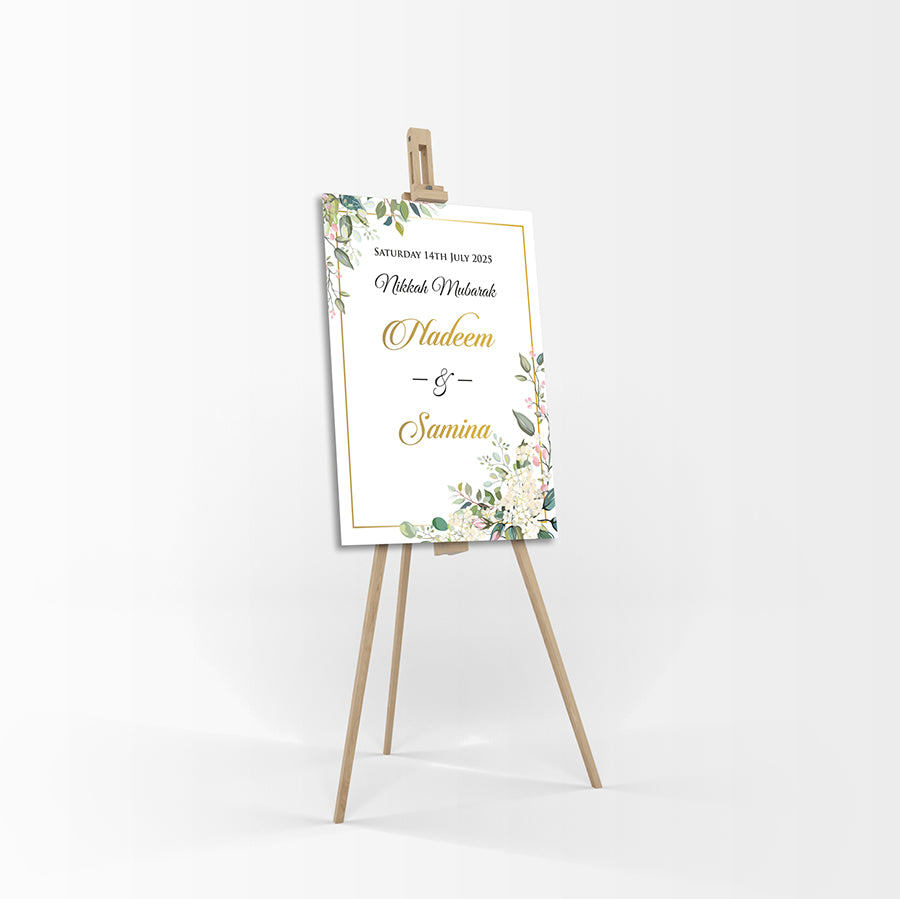 Pretty Pink Rosebud – A1 Mounted Welcome Poster – Shadicards.Com