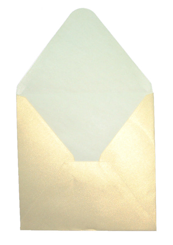 Light Gold Shimmer Envelope – 155mm x 155mm Square Pearlescent Metalli ...