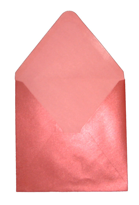 Luxury Maroon Shimmer Envelope – 155mm x 155mm Square Pearlescent Pape ...